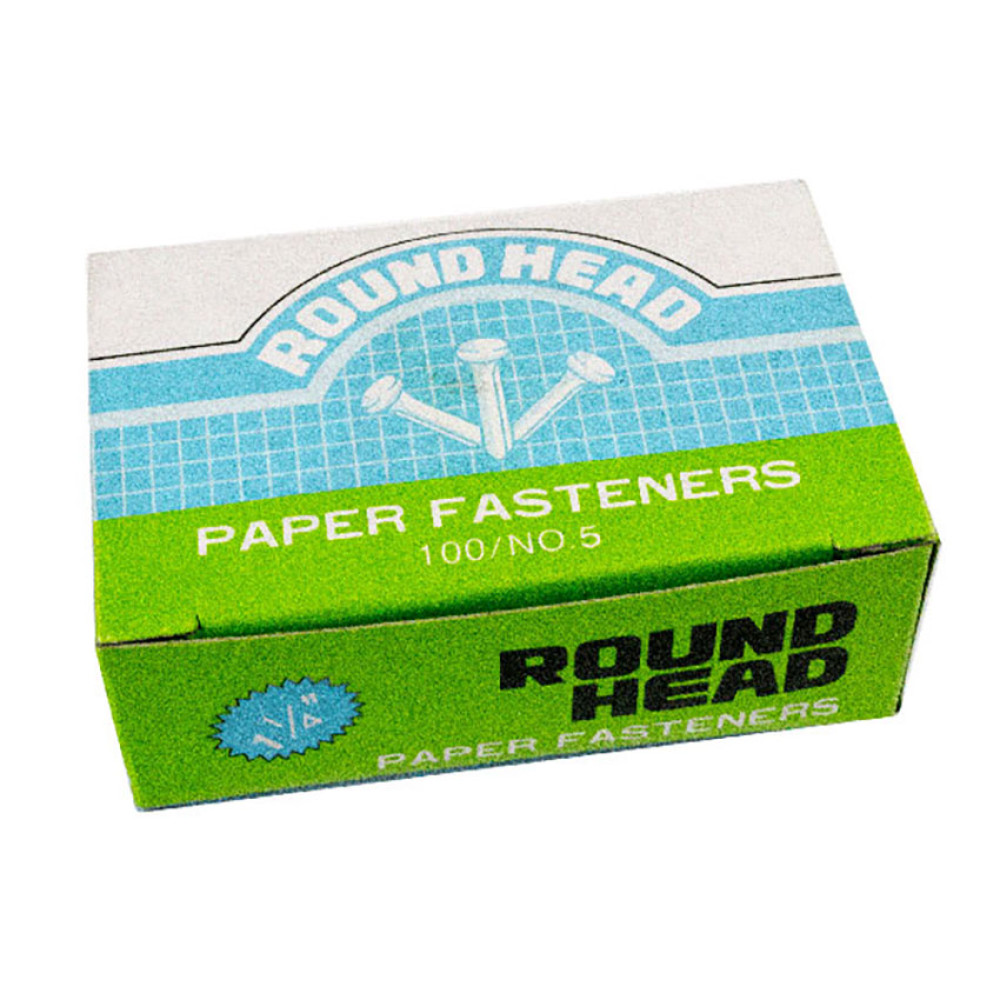 PAPER-FASTENER BRASS 30MM ROUND HEAD